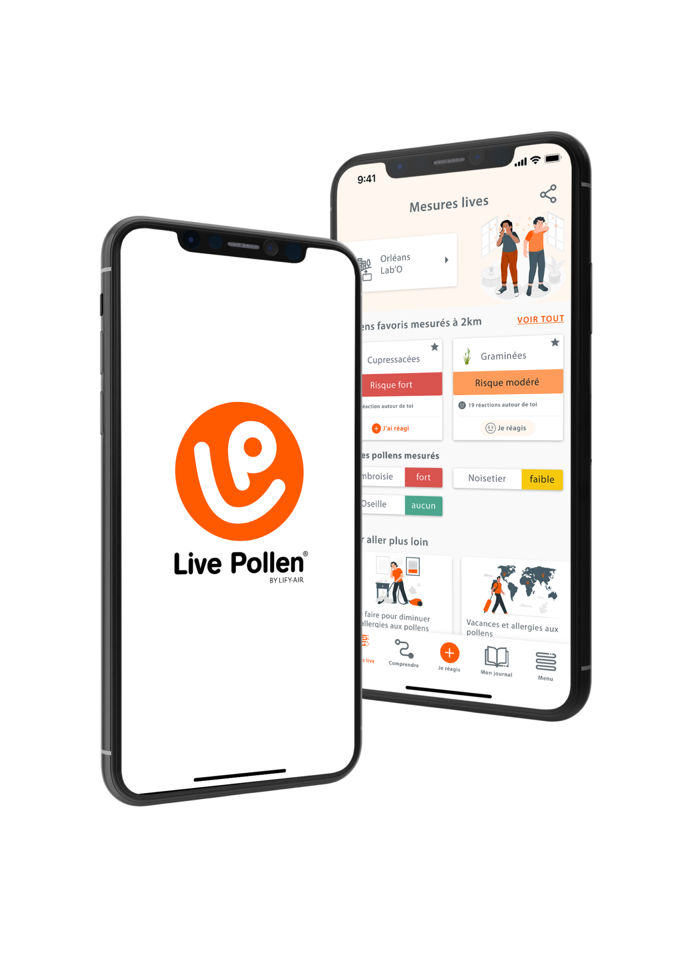 Application pollen, basée sur la mesure locale et temps réel